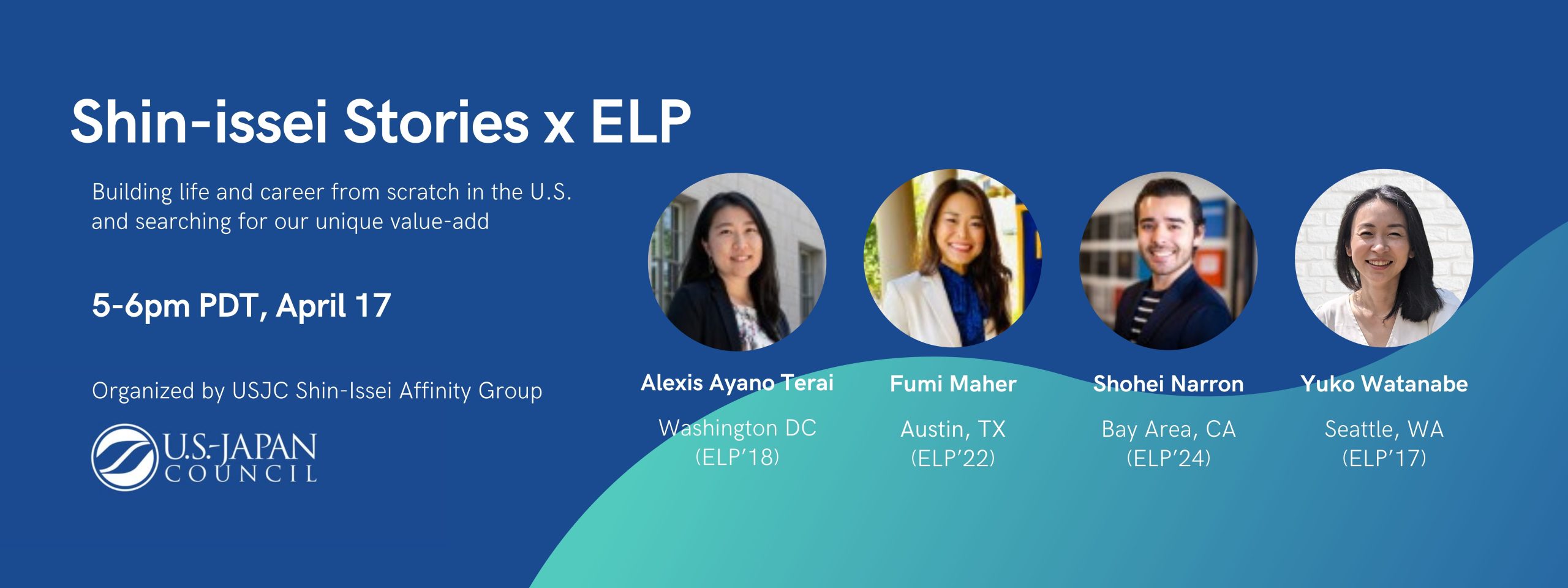 Shin-Issei Stories x ELP: Virtual Panel and Networking Session - U.S.-Japan Council
