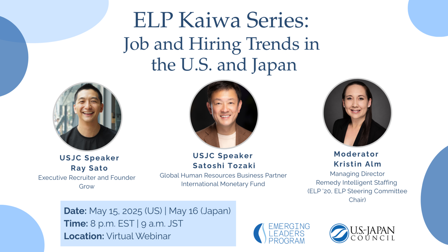 ELP Kaiwa Series: Job and Hiring Trends in the U.S. and Japan - U.S.-Japan Council
